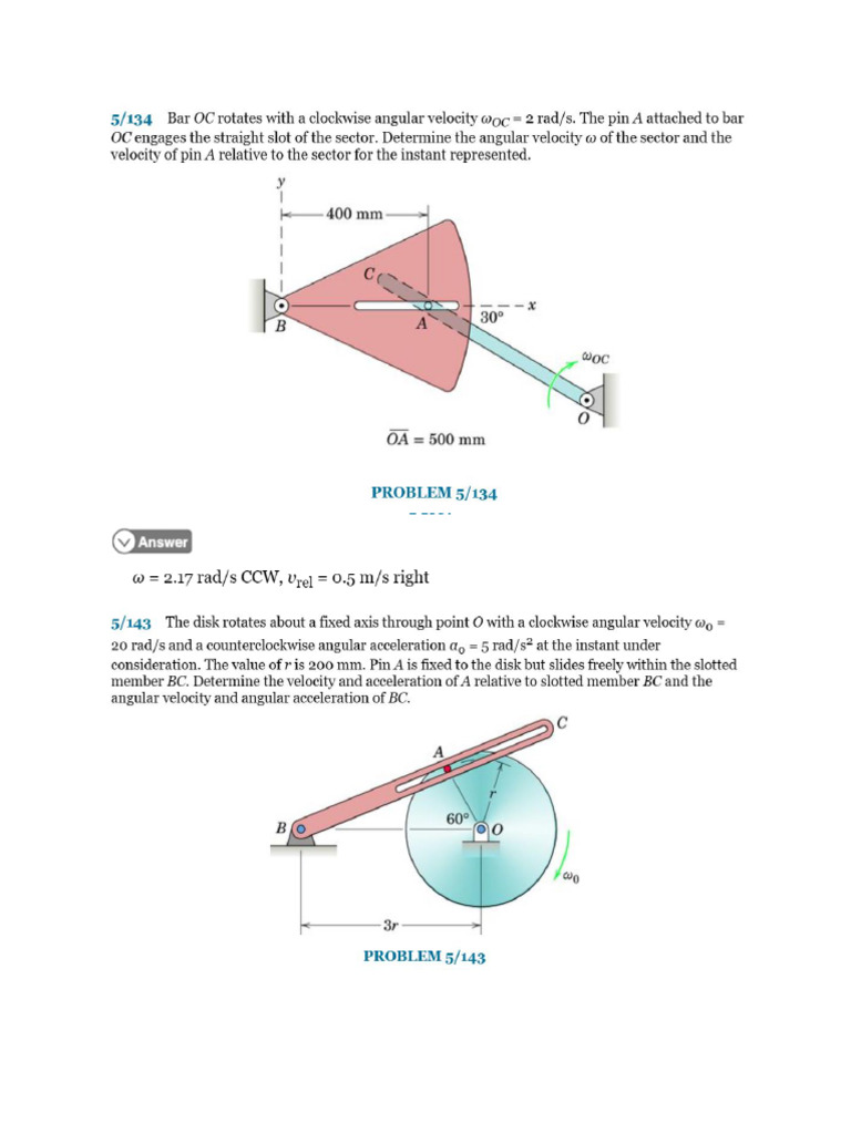 Motion Relative To Rotating Axes | PDF