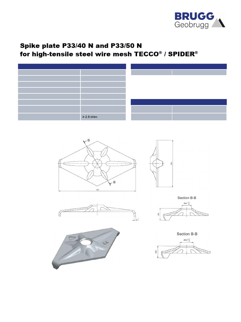 L1 Spike-Plate P33 TechData 151029 e | PDF | Corrosion | Materials