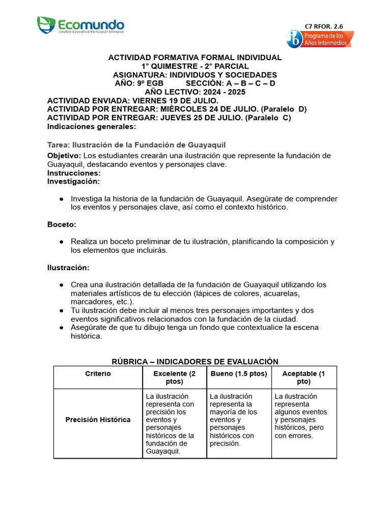 AFFI 25 DE JULIO 9no-Se Recepta El 24 de Julio | PDF