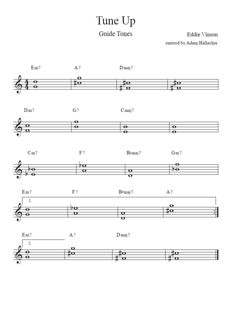 Tune Up - Guide Tones | PDF