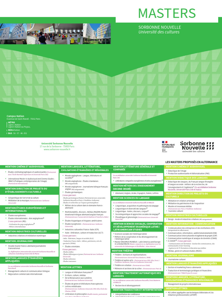 Dépliant MASTER | PDF