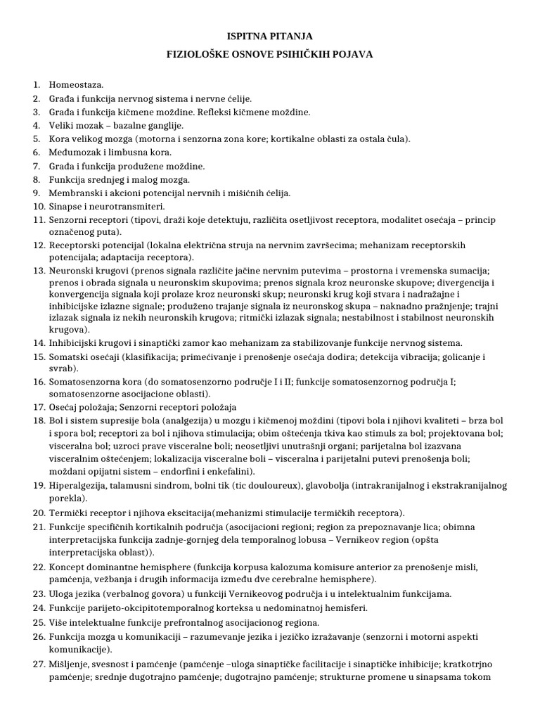 Ispitna Pitanja | PDF