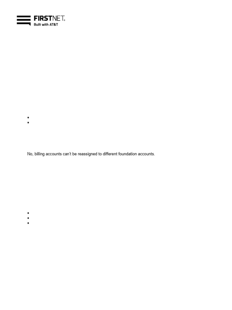 FirstNet Billing & Service FAQs | PDF | Voicemail | At&T Mobility