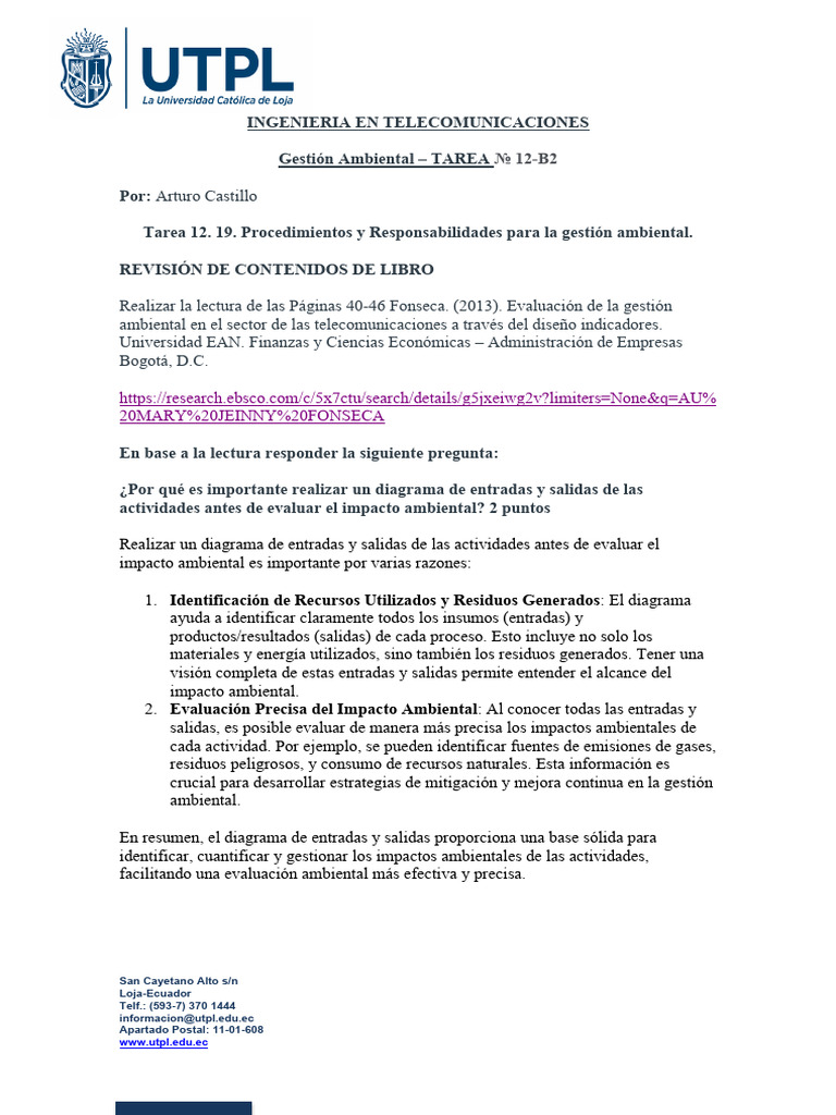 Tarea 12 Castillo Gestion | PDF