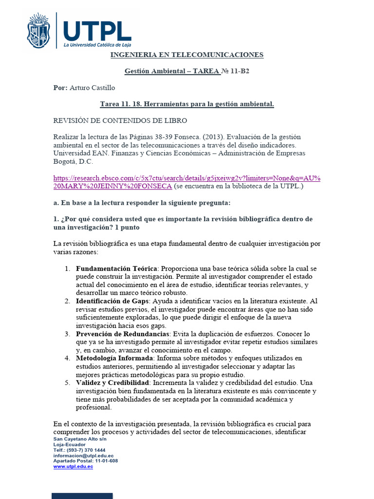 Tarea 11 Castillo Gestion | PDF