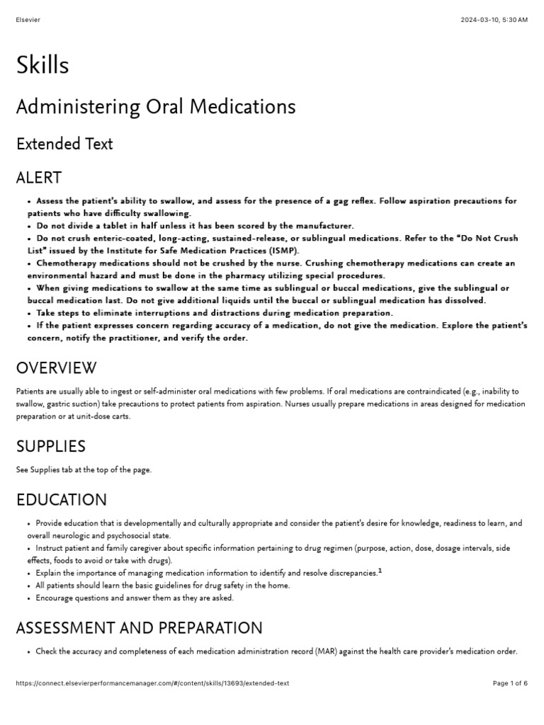 PO medication Administration | PDF