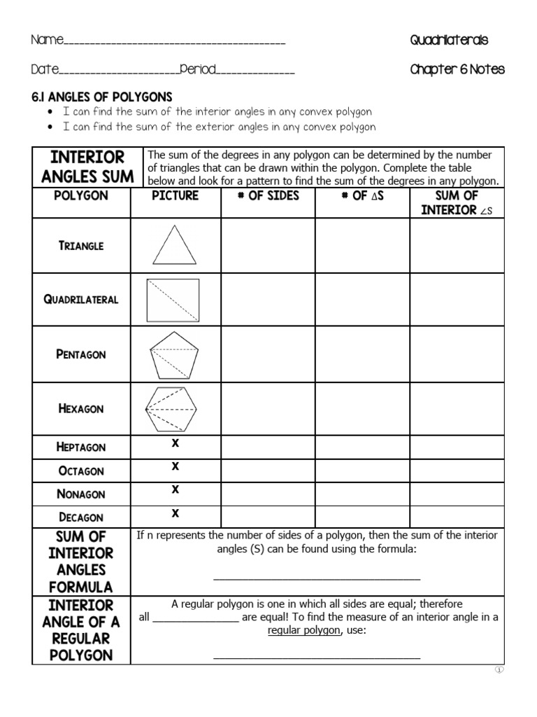 Chapter 6 Geometry-Quadrilaterals | PDF