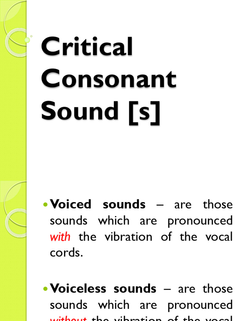 Q1 Lesson 1 Sibilant S | PDF