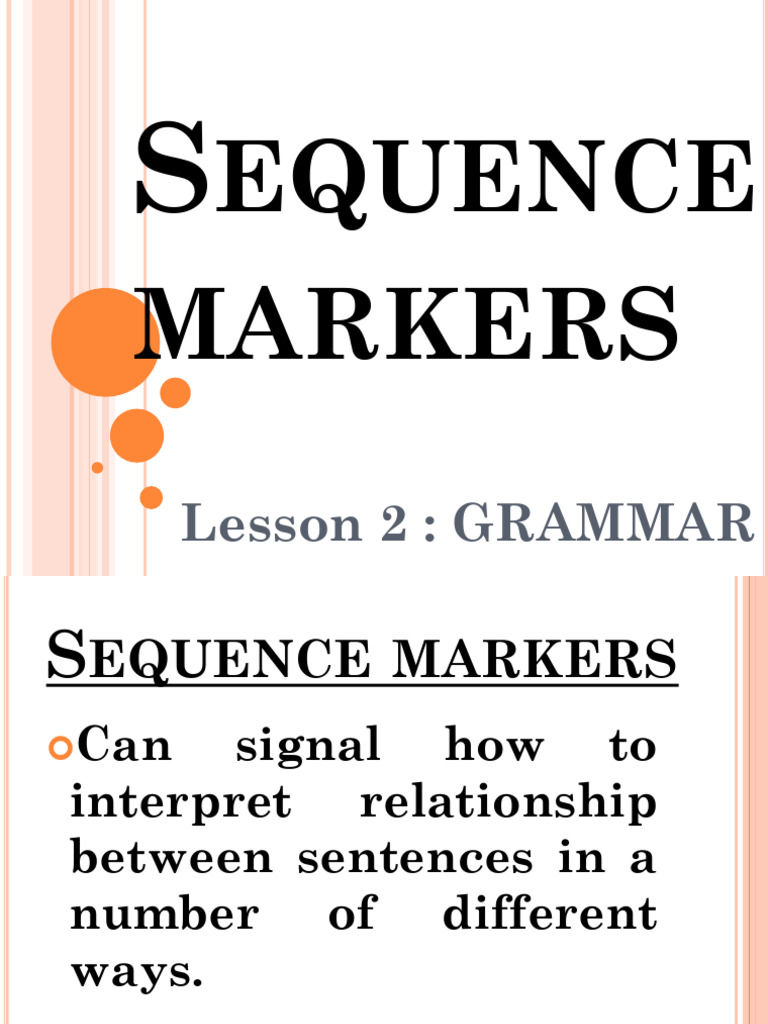 Q1-Lesson-2-Sequence-Markers | PDF