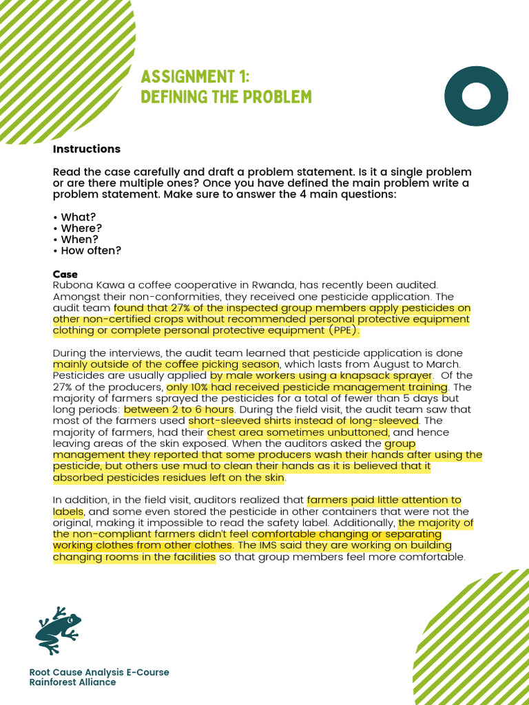 Assignment 1 Case - Defining The Problem | PDF