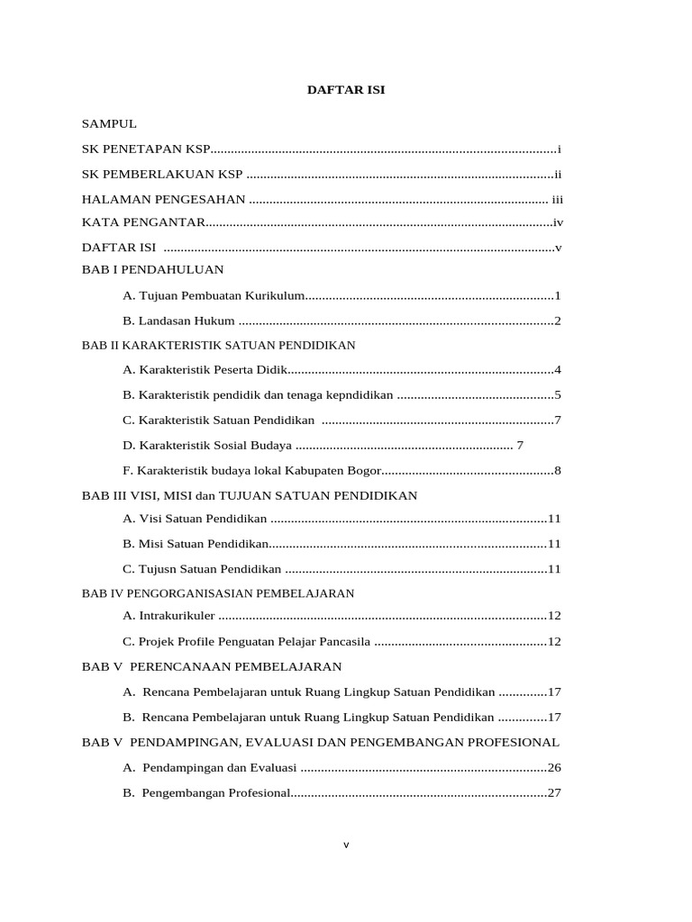 Daftar Isi KSP Nurul Fikri | PDF