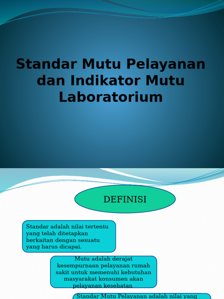 Program Standar Mutu Pelayanan (SMP) Dan Kinerja Pelayanan Lab | PDF