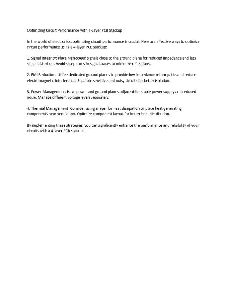 Optimizing Circuit Performance With 4 | PDF