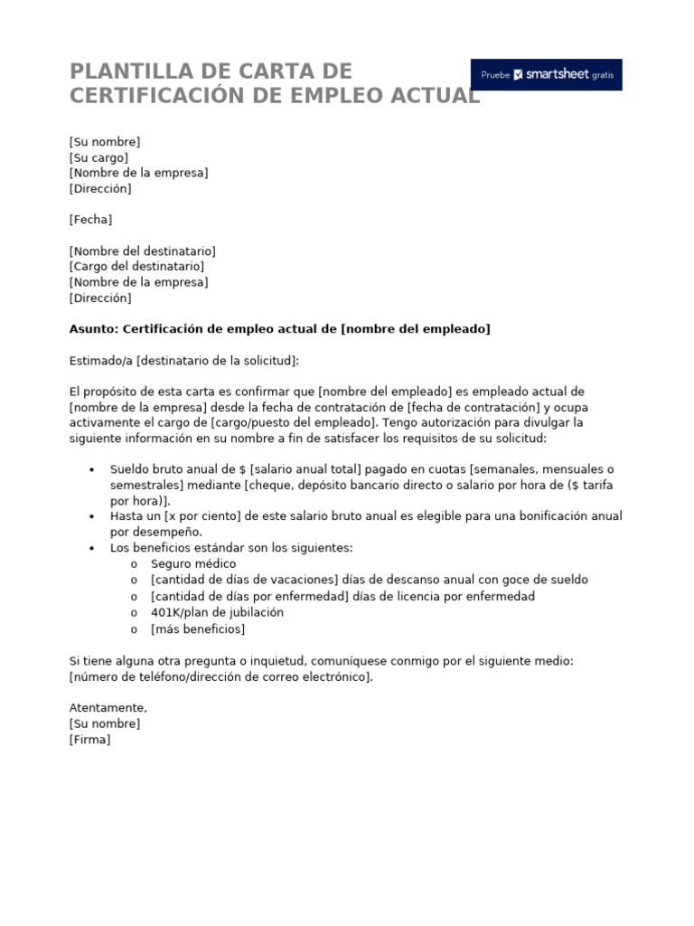 IC Verification of Current Employment Letter Template 926202 - WORD ...