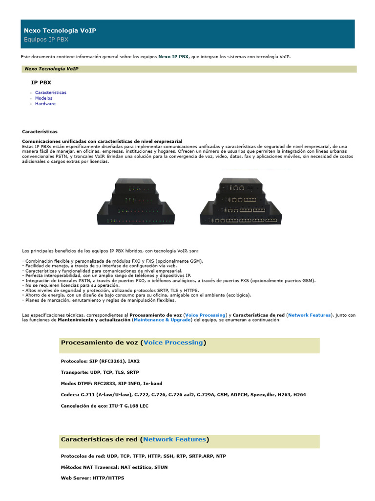 Nexo Ippbx Serie | PDF