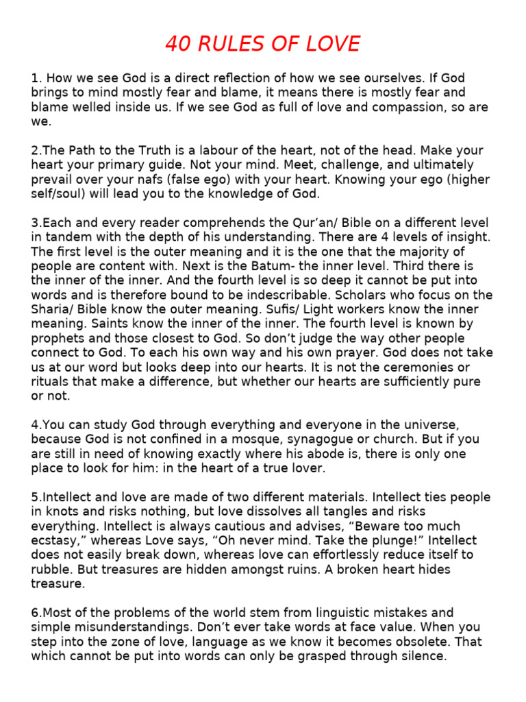 40 RULES OF LOVE | PDF