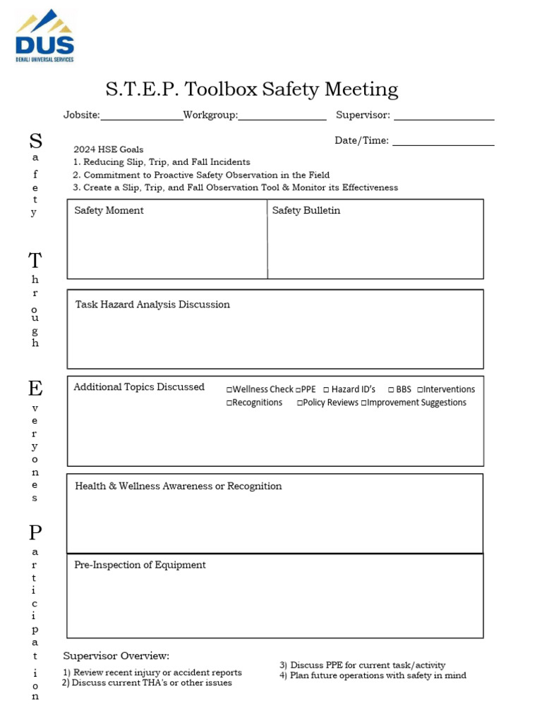 2024 STEP Toolbox Form | PDF
