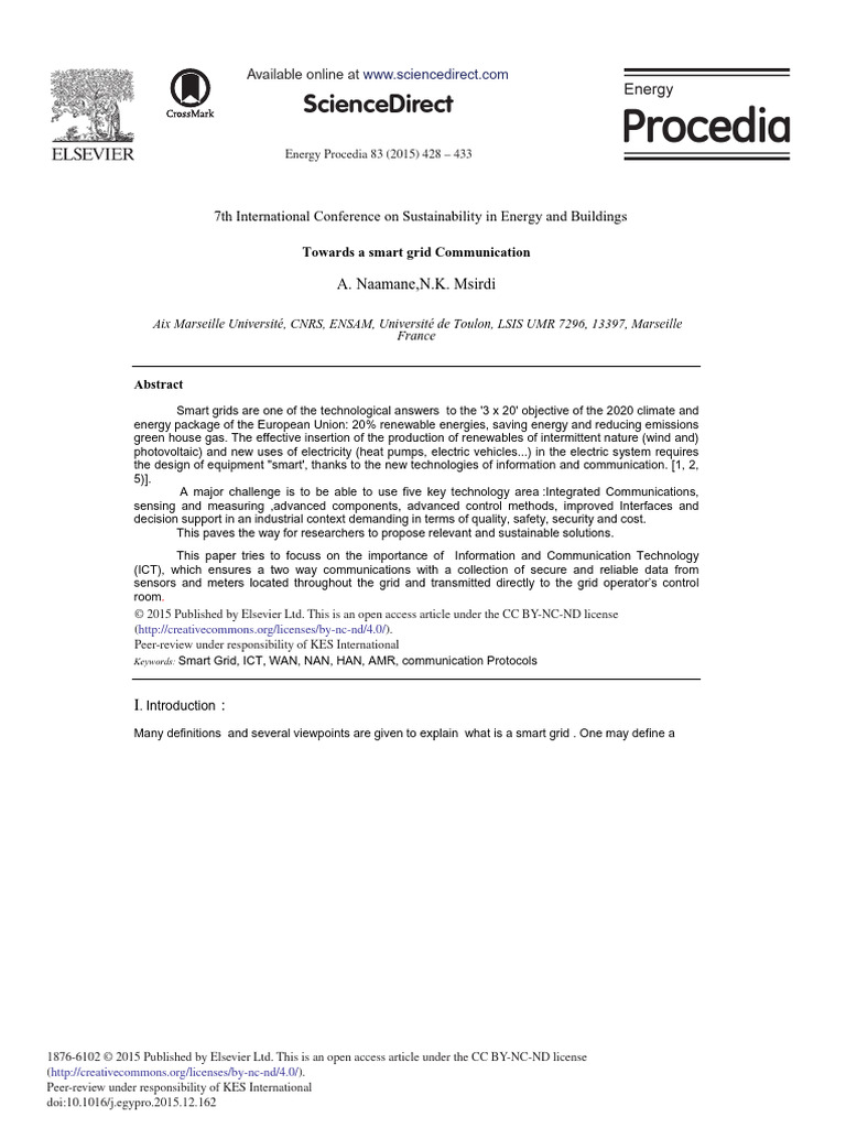 Towards A Smart Grid Communication Pdf