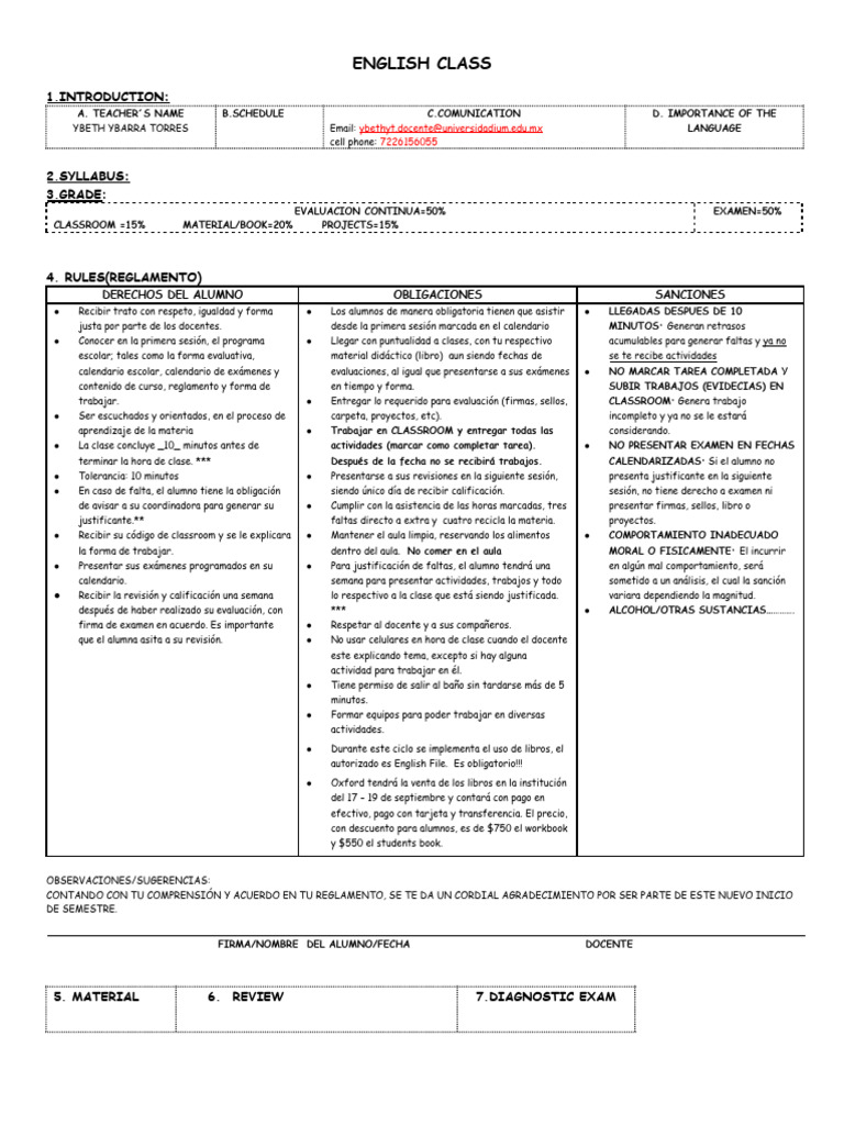 First Day Class Guidelines and Rules | PDF | Career & Growth