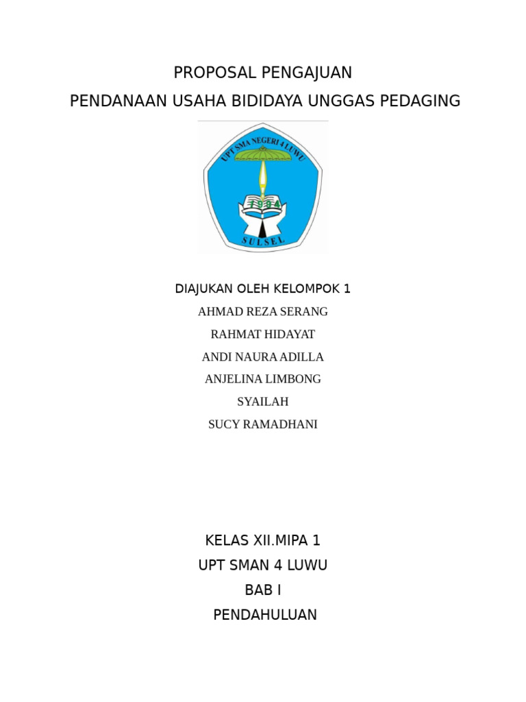 Proposal Pengajuan | PDF