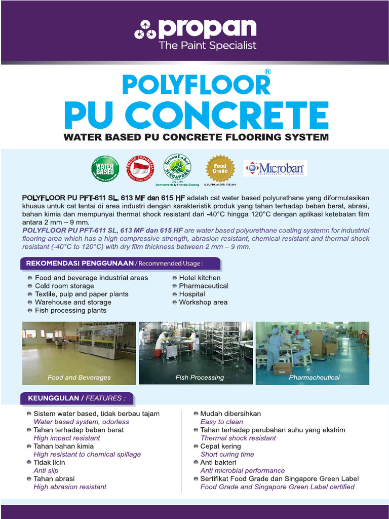 PROPAN Polyfloor - PU - Concrete | PDF