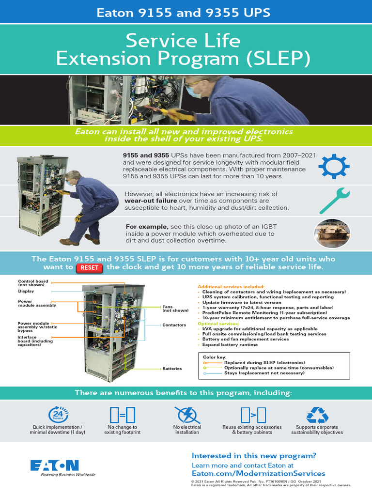 Eaton 9155/9355 UPS Life Extension | PDF | Electrical Engineering ...