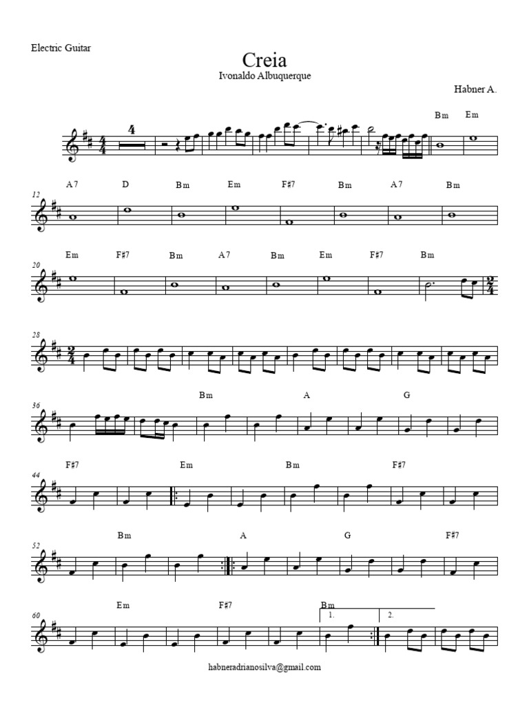 Creia - Ivonaldo Albuquerque - Electric Guitar | PDF