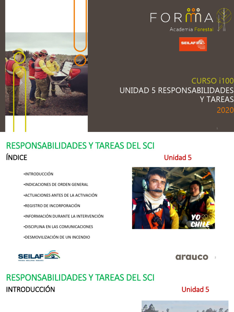 SISTEMA DE COMANDO DE INCIDENTES UNIDAD 5 I100 - 1 | PDF