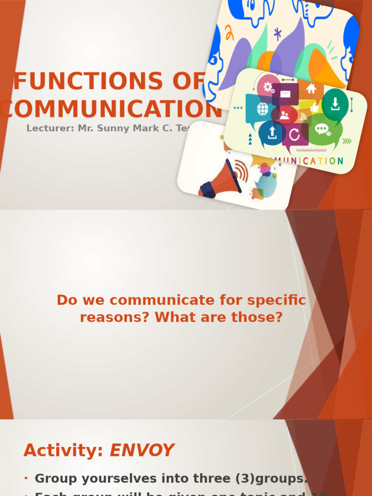 Functions of Communication | PDF
