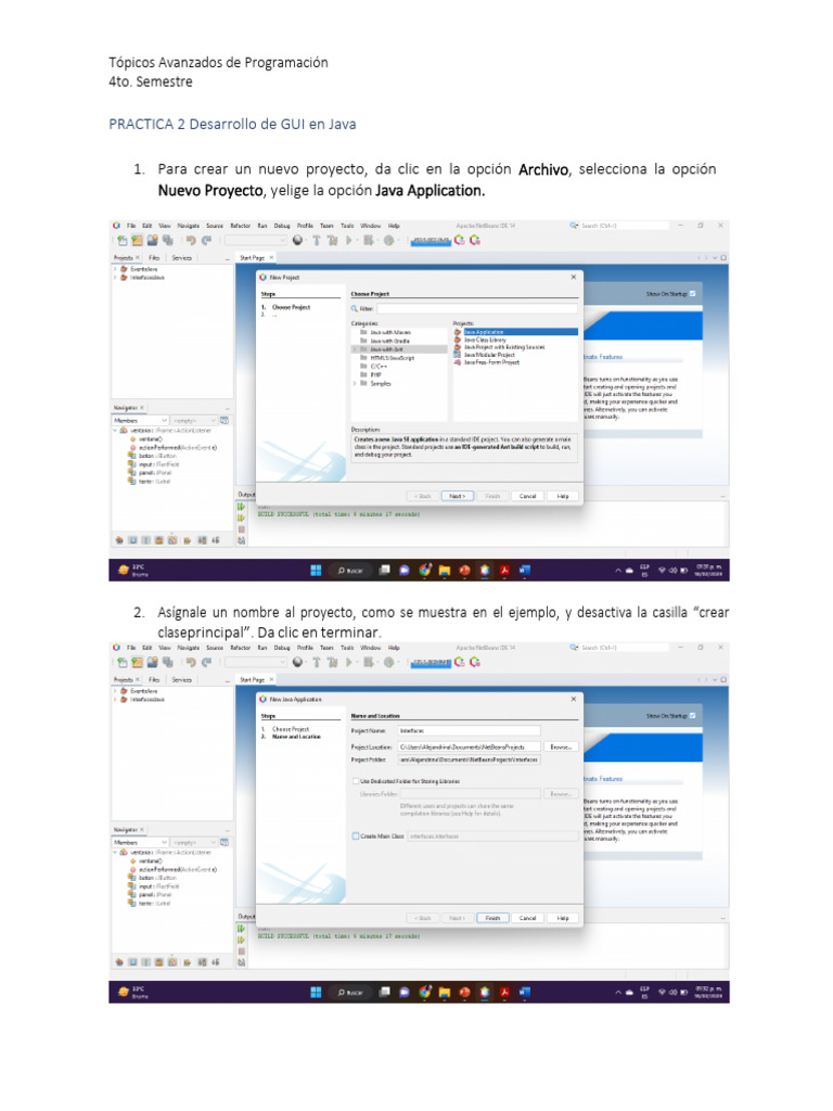Práctica 2 Desarrollo de Una GUI | PDF