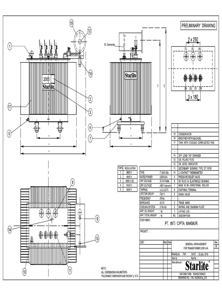 Gambar Trafo 2000kVA | PDF