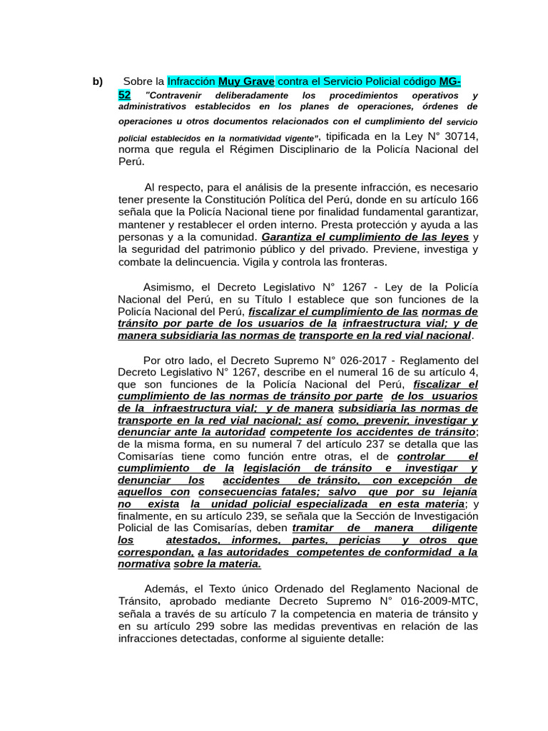 Infracción MG-52 | PDF