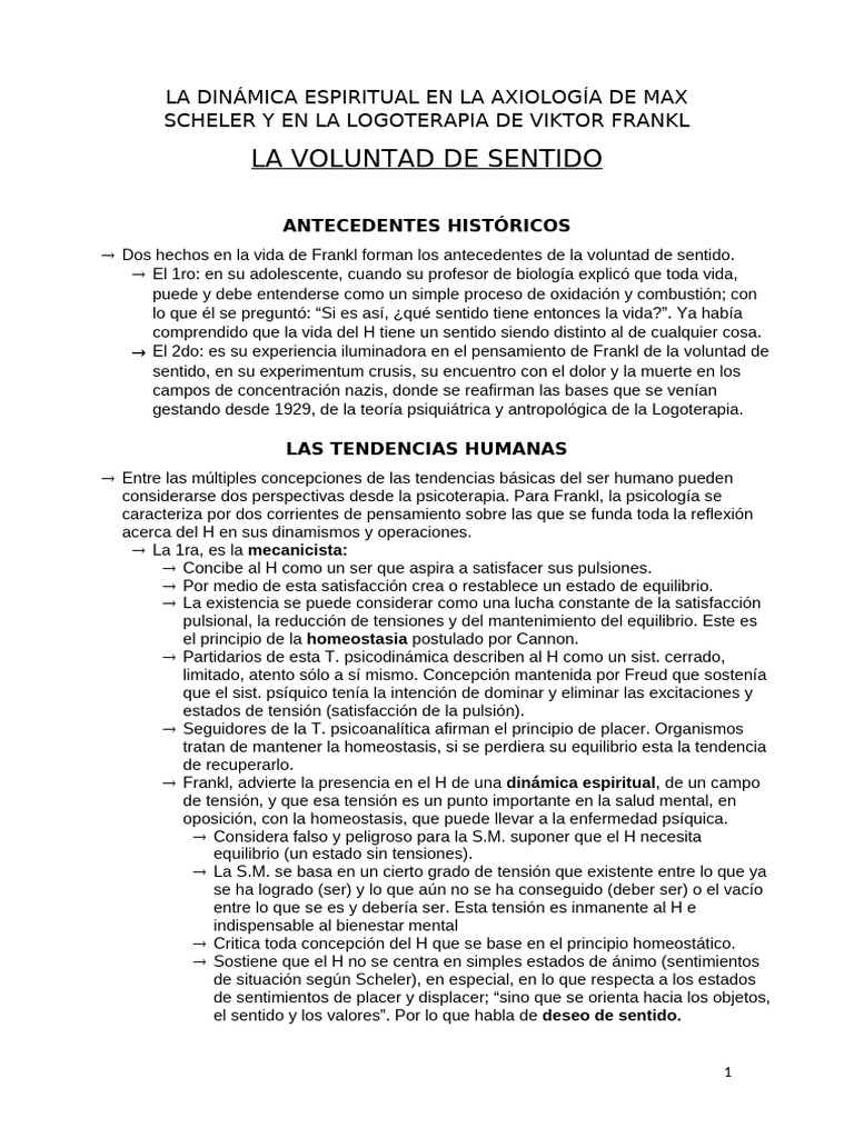 La Voluntad de Sentido | PDF
