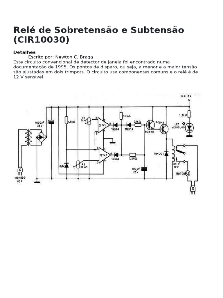 Relé De Sobretensão E Subtensão Pdf