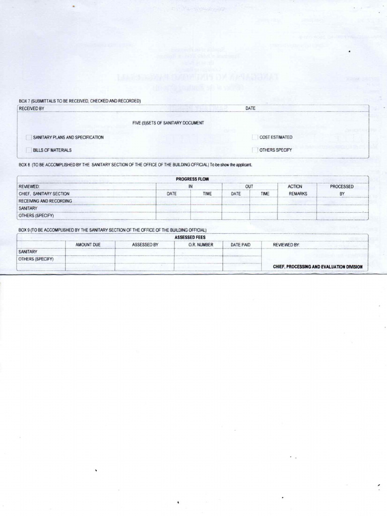 Sanitary Form Balete3 | PDF