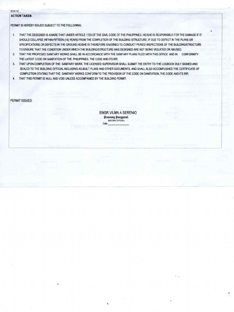 Sanitary Form Balete4 | PDF