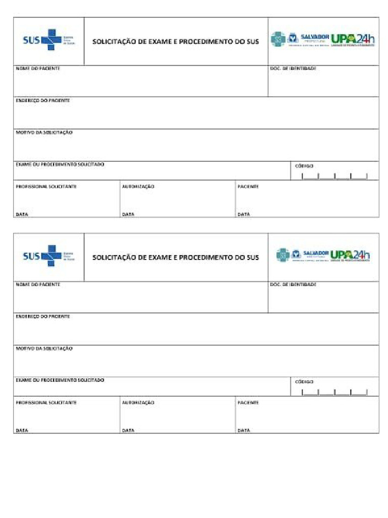 REQUISIÇÃO SUS | PDF