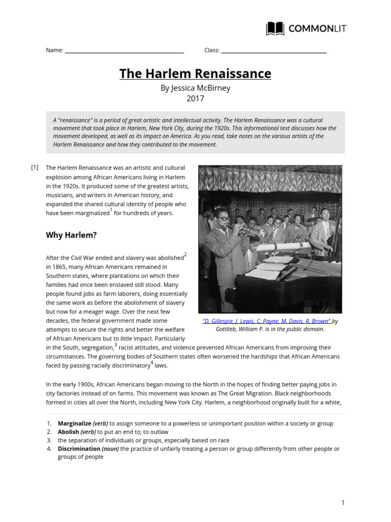 The Harlem Renaissance-Text | PDF