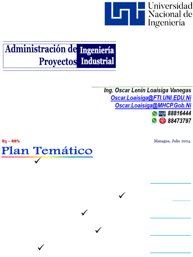 Admon de Proyectos S1 | PDF | Planificación | Presupuesto