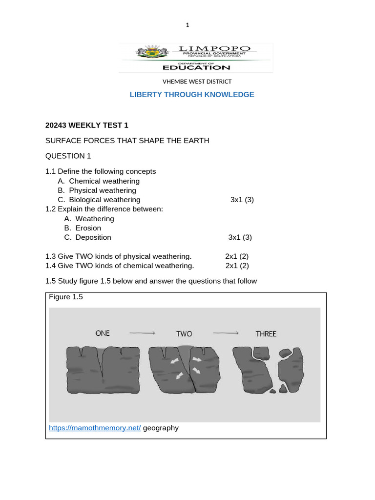Grade 9 Ss Weekly Test 1 | PDF