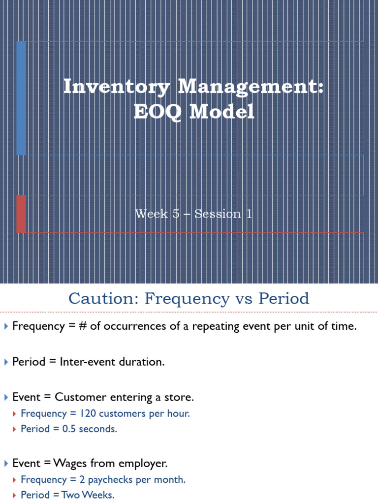 Inventory Eoq | PDF