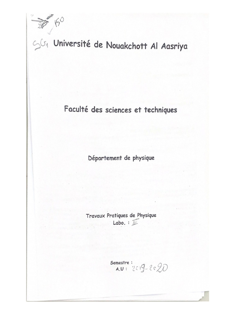 Tp Physique | PDF