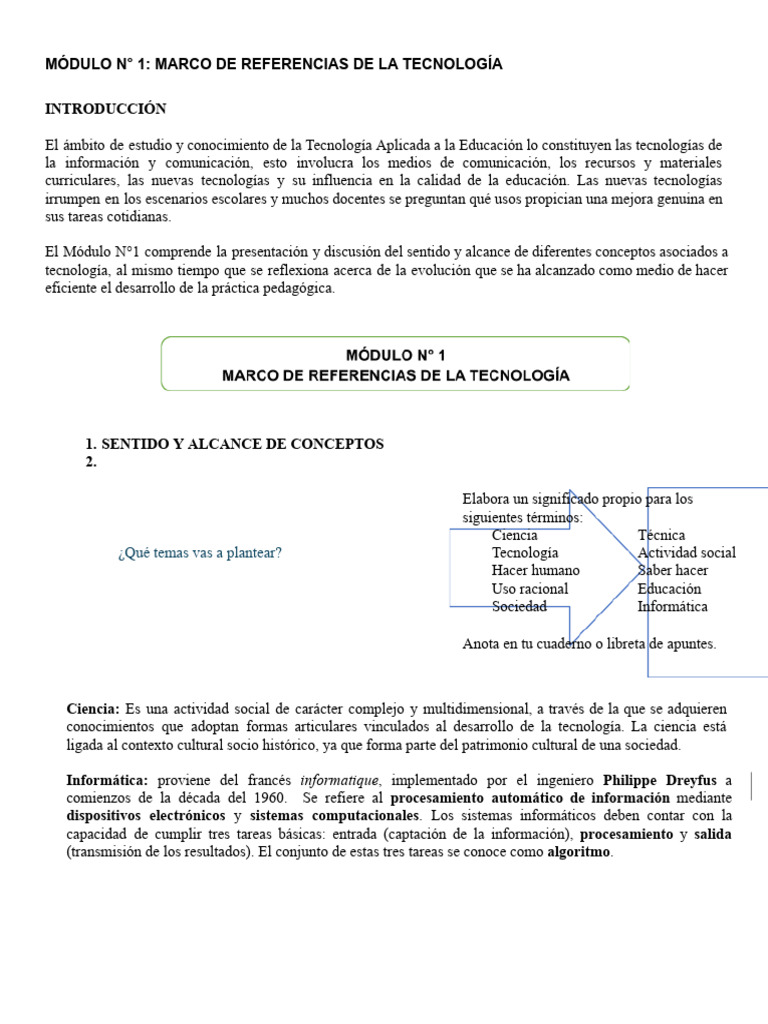 M-DULO N 1 TECNOLOGIA.docx | PDF