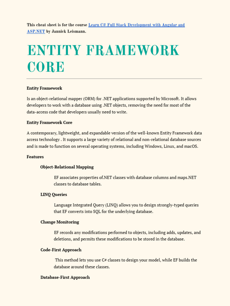 FD - Angular ASP (Entity Framework) | PDF