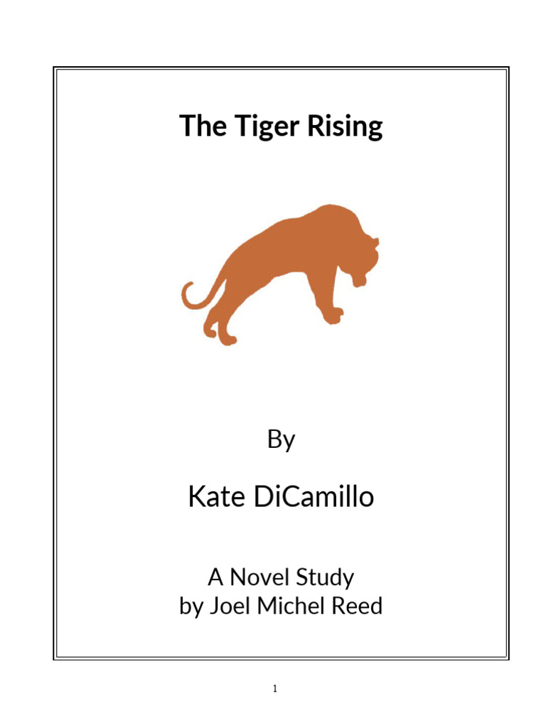 The Tiger Rising Novel Study Preview | PDF