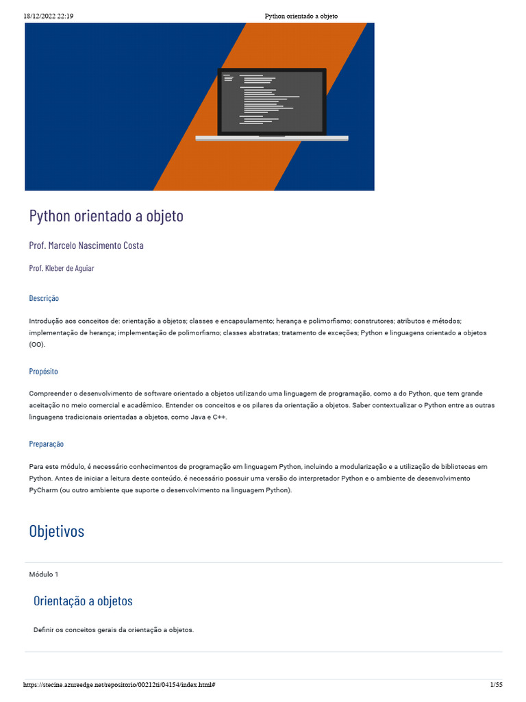 Python Orientado A Objeto | PDF