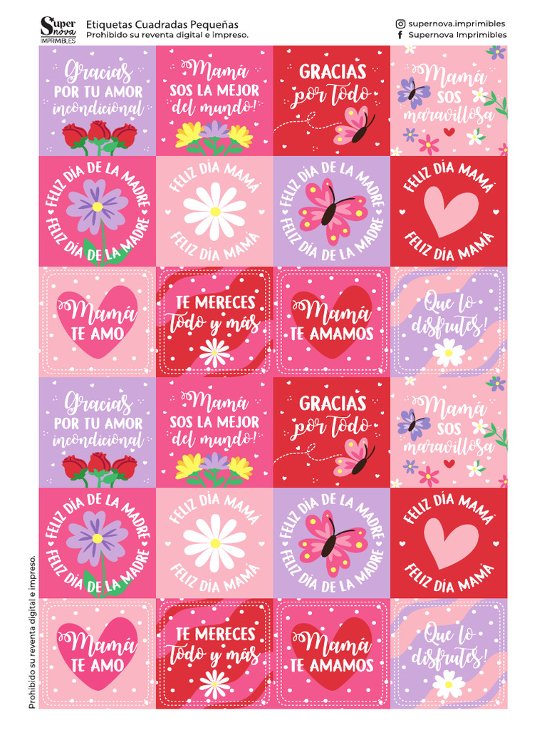 Kit Imprimible Feliz Día de La Madre | PDF