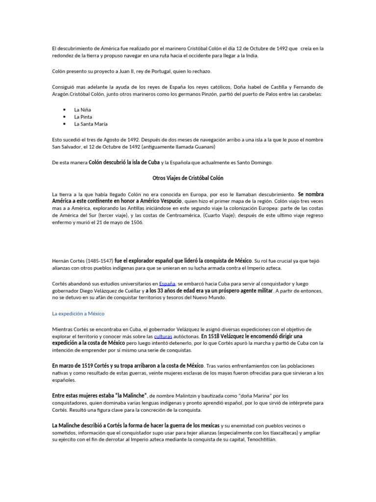 Guia Historia | PDF | Nueva españa | Hernán Cortés