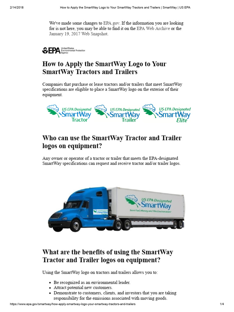 How To Apply The Smartway Logo To Your Smartway Tractors and Trailers ...
