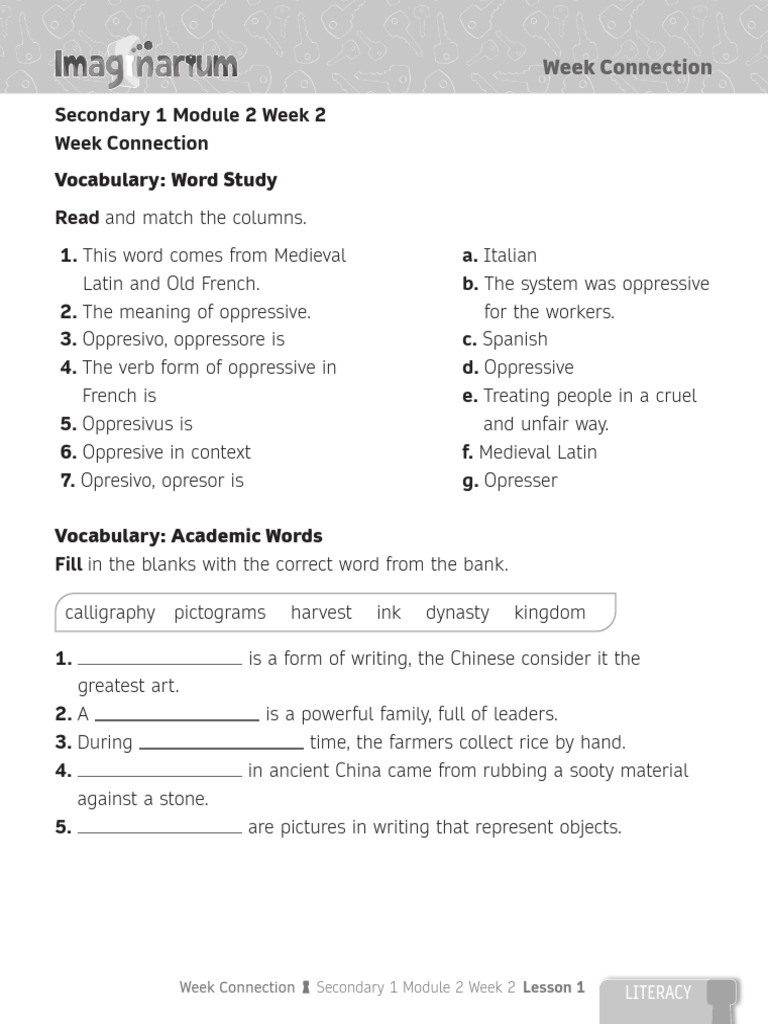 Year 7 Week 2 Connection | PDF